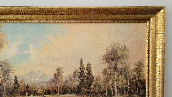 Richard Lorenz Oil Painting "Lakeside Sentinel" 53" x 29" 1950-1969 ...